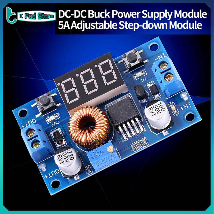 1pc DC-DC Buck Converter ตัวควบคุมแรงดันไฟฟ้าขั้นตอนที่ลงโมดูล 5A 4.0V ...