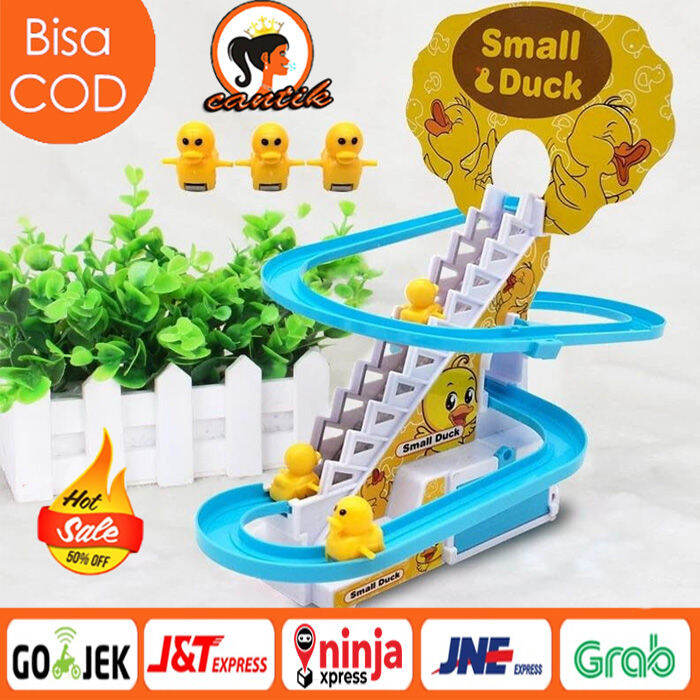 Mainan Track Tangga Small Duck Bebek Kuning - Set Roller Coaster Duck ...
