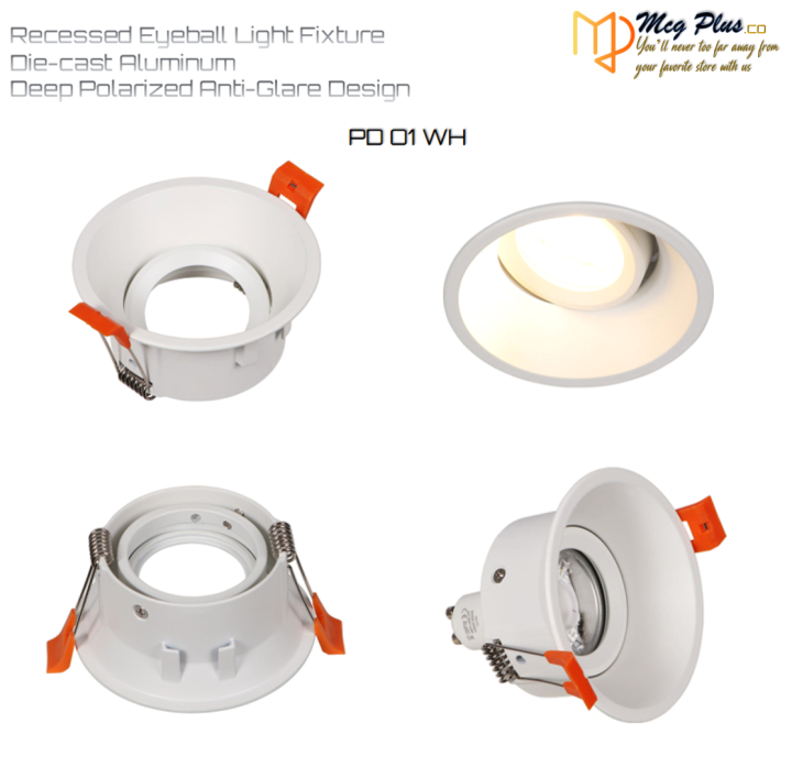 Lighting Fixtures & Eyeball Fitting Round White Eyeball Casing Anti ...