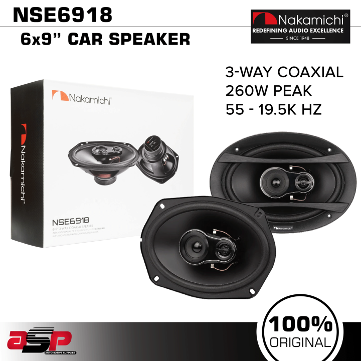 NAKAMICHI 6x9" 3 Way Coaxial Speaker 260W Peak Power - CAR SPEAKER NSE-6918 | Lazada PH