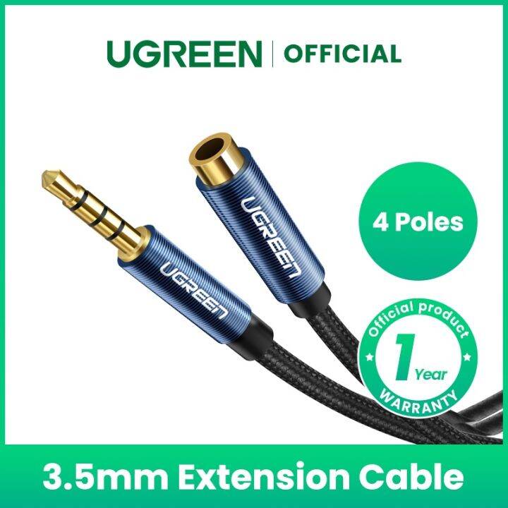 UGREEN 3.5mm Jack Audio Extension Cable Male to Female Aux Cable with ...