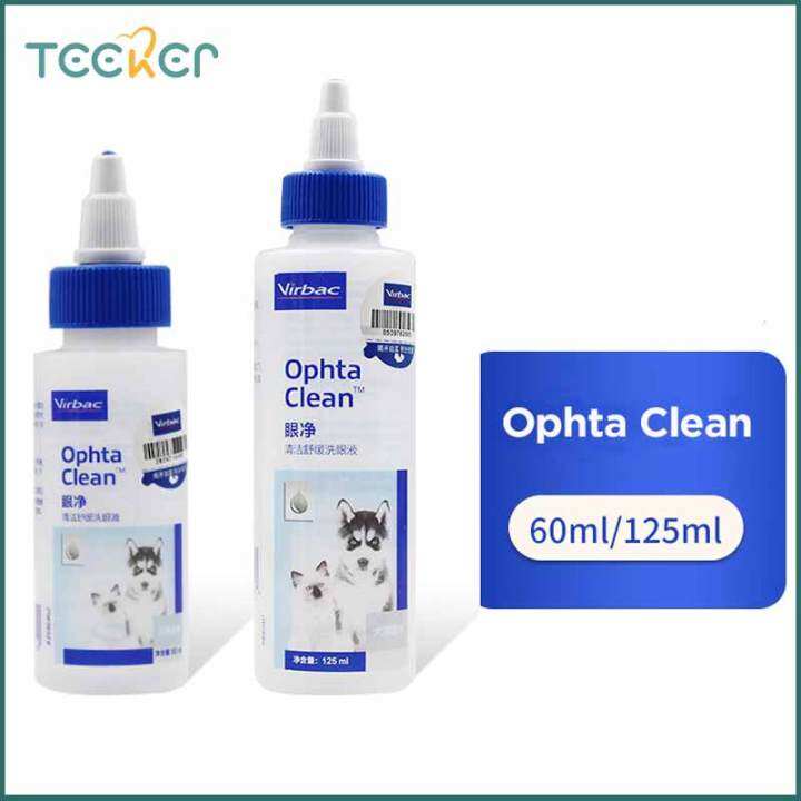 Virbac Ophta Clean Pet Eye Cleansing and Soothing Eye Wash for Dogs and ...