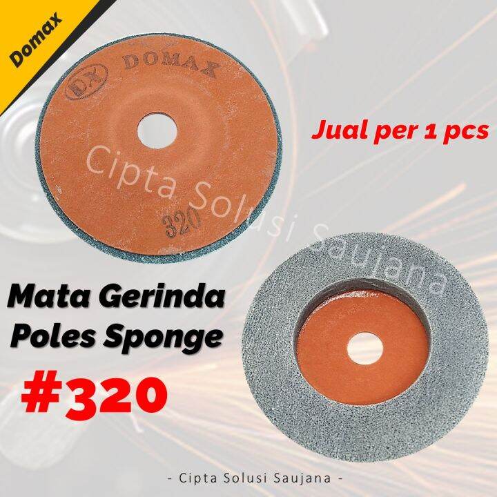 AMPLAS POLES GOSOK SPON SPONGE DOMAX GRIT 320 SPONGI MATA GERINDA BUSA ...