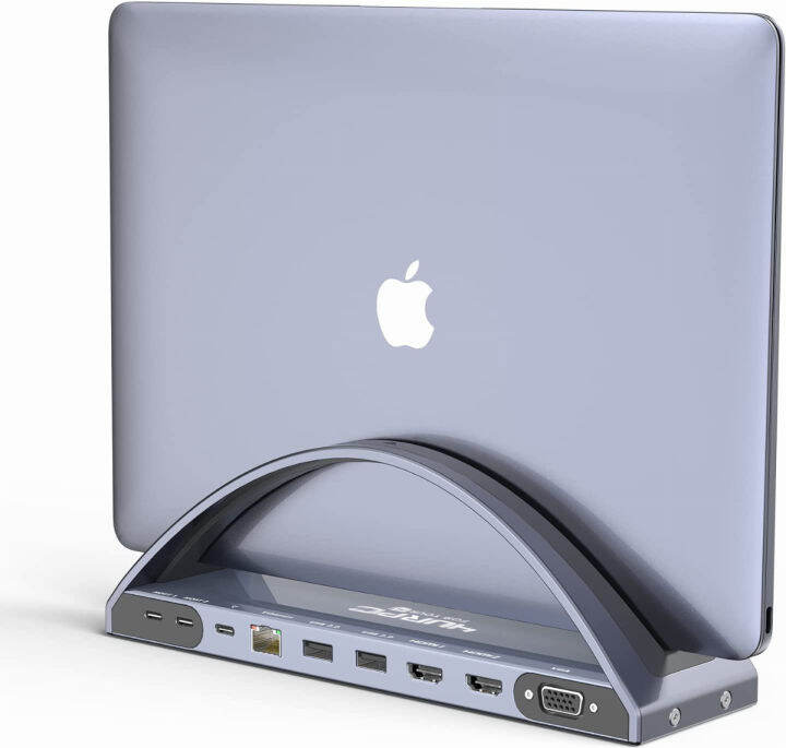 4URPC USB C Docking Station Dual Monitor for MacBook Pro, Vertical Stand Docking Station Dual ...