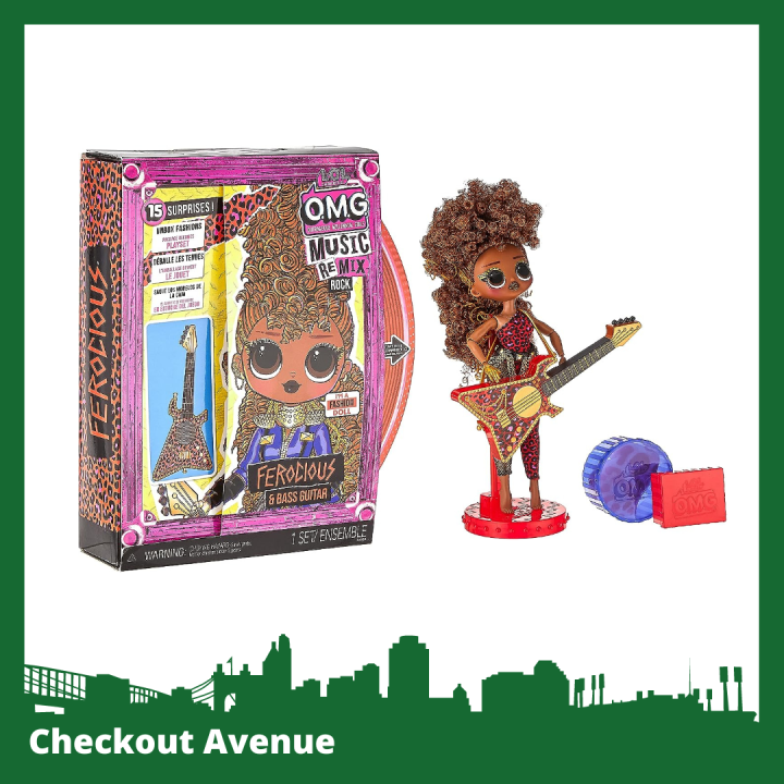 LOL Surprise OMG Remix Rock Ferocious Fashion Doll with 15 Surprises ...