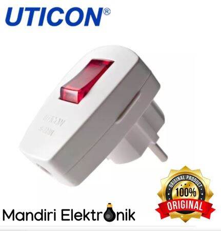 Steker + Saklar Uticon / Steker Lampu Uticon S-228N | Lazada Indonesia