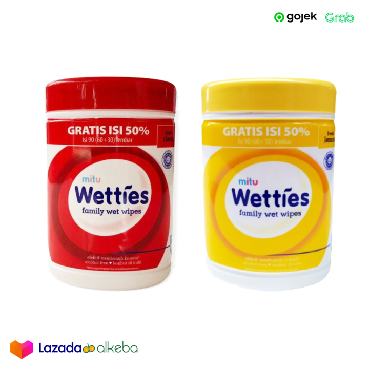 Mitu Wetties Baby Box Tissue Basah isi 90'sheet | Lazada Indonesia