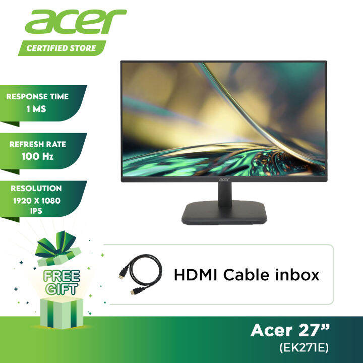 Acer EK221QH / EK241YE /EK271E Monitor - 21.5"~27" / 1ms(VRB) / 100Hz ...
