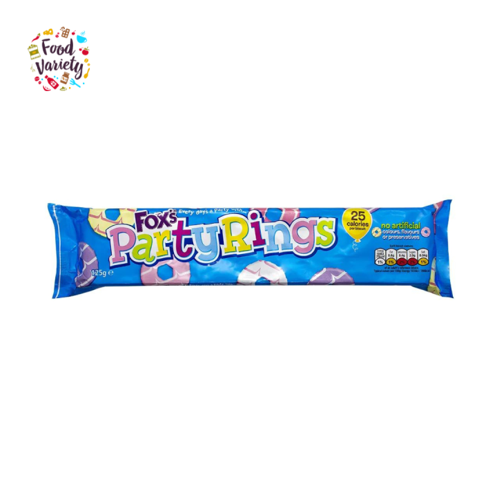 Fox's Party Rings Biscuits 125G ฟ็อกซ์ ปาร์ตี้ ริง บิสกิตทรงโดนัท 125 ...