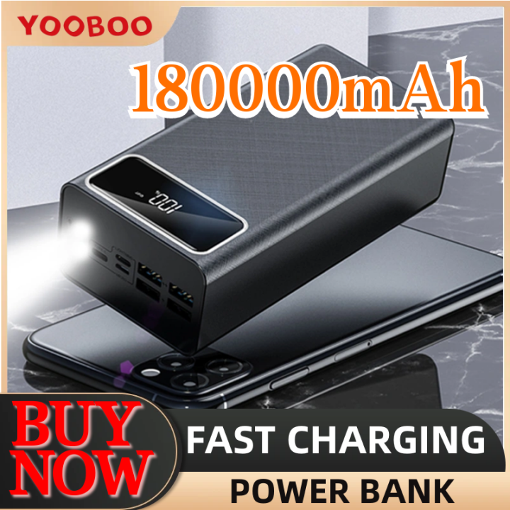 YOOBOO Powerbank heavy duty Original branded 180000mah Portable Quick ...