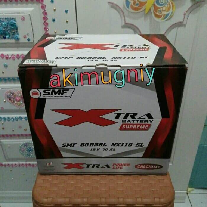 Aki 80D26L Mf Kering Nx110-5L 12V 70Ah Innova Diesel Pajero Fortuner | Lazada Indonesia