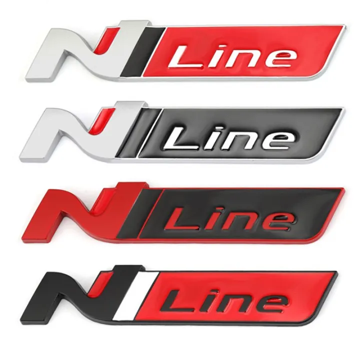 Metal Car Sticker N Line Badge Emblem Decal Front Grille For Hyundai ...