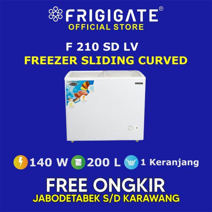 Frigigate Chest Freezer 210 Litter Liter Sliding Door CF-210SD Low Volt ...