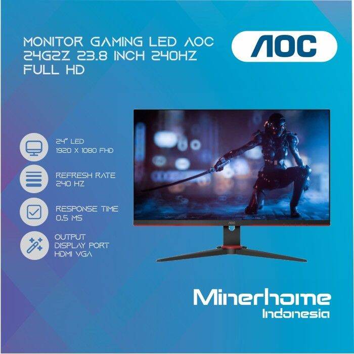 Monitor Gaming LED AOC 24G2Z 23.8 inch 240Hz Full HD | Lazada Indonesia