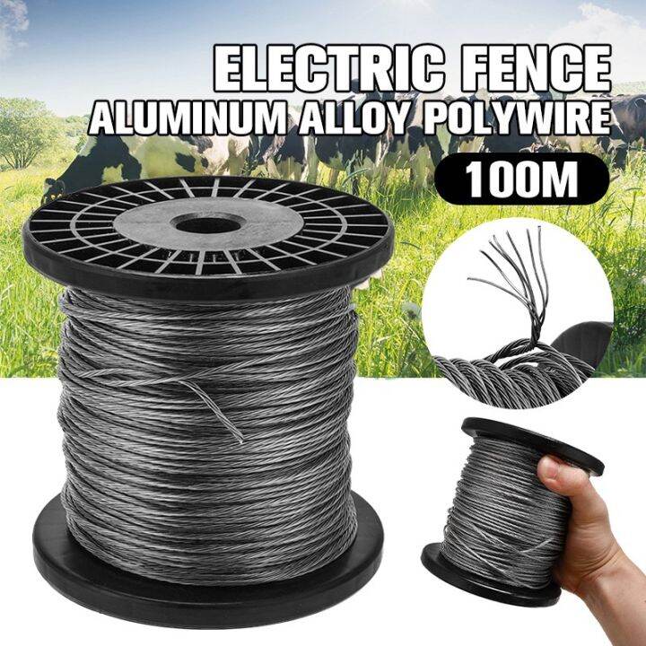 2.0mm 100m Electric Fence Poly Wire High Voltage Pulse Power Line ...