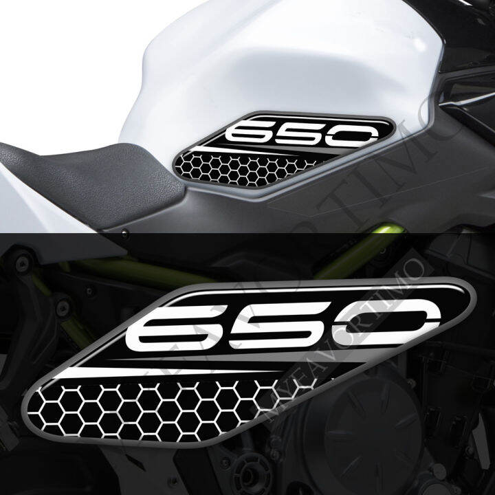 For Kawasaki Z 650 Z650 Protection Tank Pad Decal Kit Knee Emblem Badge