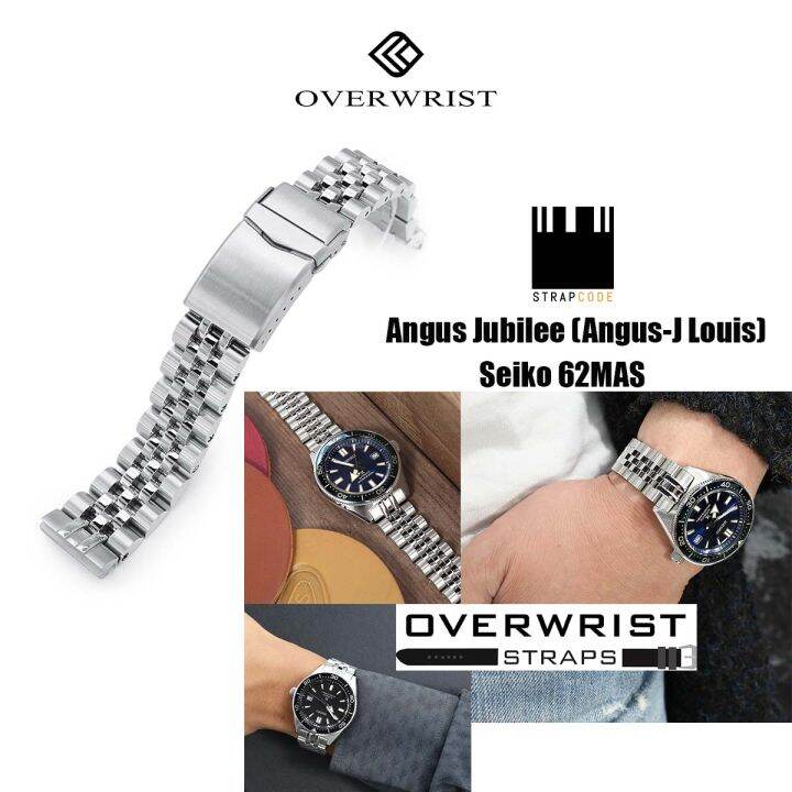 สายนาฬิกา Strapcode Angus Jubilee (angus-j louis) for Seiko 62MAS ...