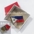 DepEd Pin (KAGAWARAN) & PH FLAG Laminated Metal Gold Plated | Lazada PH