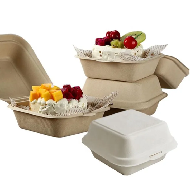 10Pcs Bagasse Bento Cake Box 450ml | Lazada PH