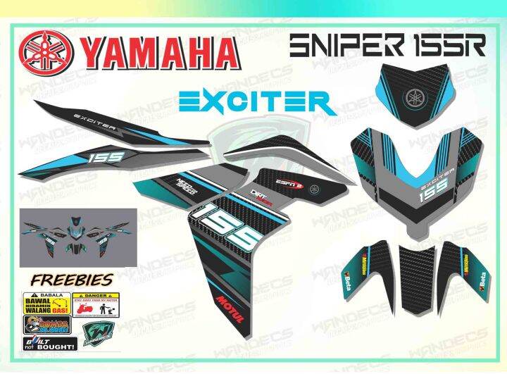 Yamaha Sniper 155 Decals - ( Fully Laminated -Gloss Vinyl high grade ...