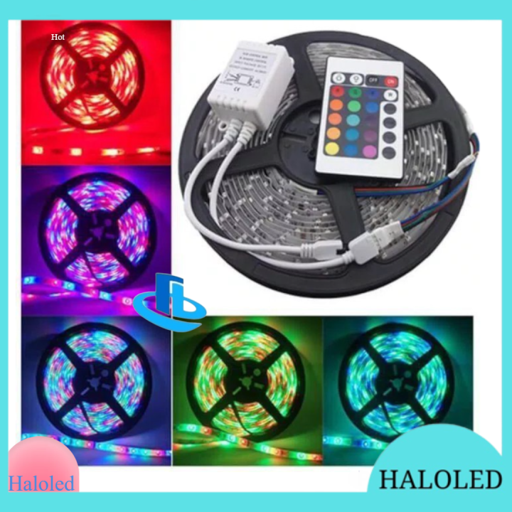 Lampu Strip LED 2835 RGB (Merah Hijau Biru 5 Meter Komplit Set Adaptor ...