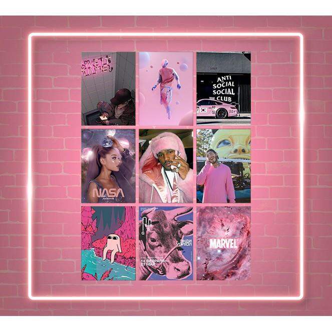 【COD】 Light Pink Aesthetic Coated Poster Room Decor Wall Collage Art ...