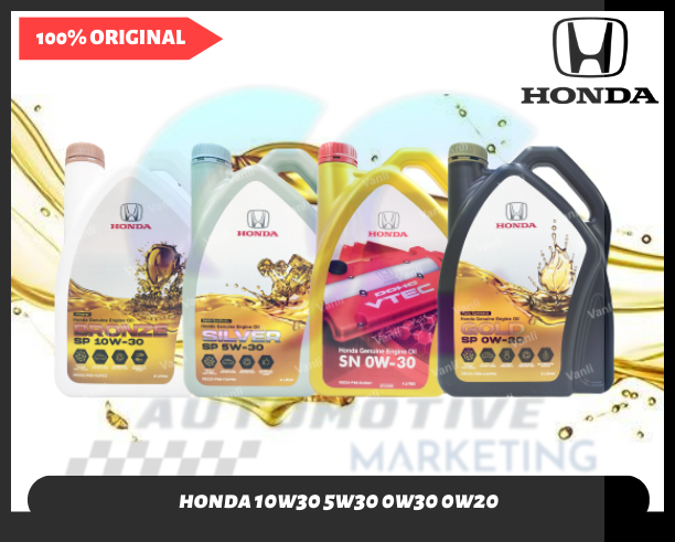 Honda Fully Synthetic 0W20 0W30 / Semi Synthetic 5W30 / Mineral 10W30 ...