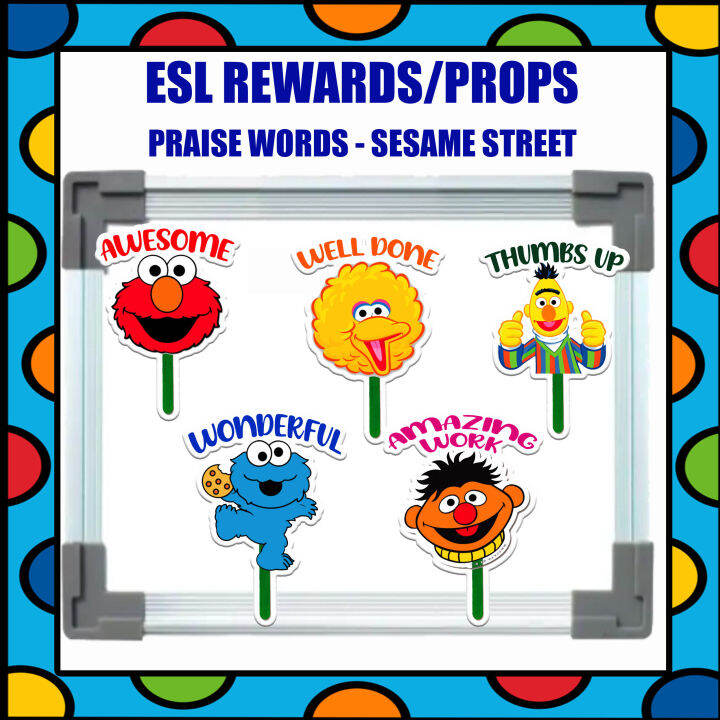 ESL Rewards Praise Words Sesame Street- Patch-O-Logical | Lazada PH