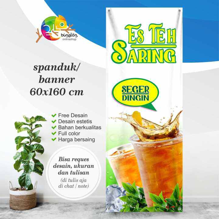 60x160 Spanduk Banner Es Teh Saring | Lazada Indonesia