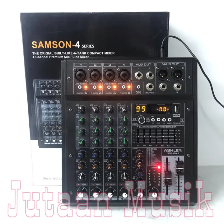 Mixer Ashley Samson 4 Original 4 Channel Bluetooth - Soundcard samson4 | Lazada Indonesia