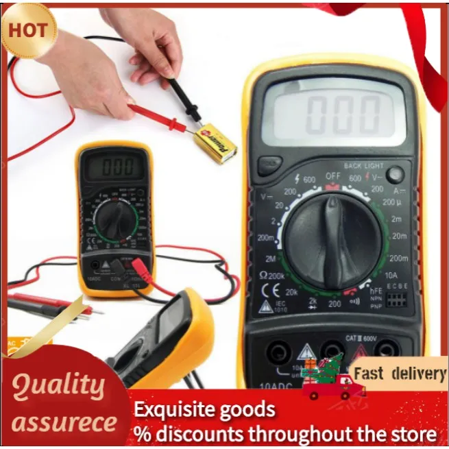 New Digital Multimeter XL830L Volt Meter Ammeter Ohmmeter Yellow Tester ...