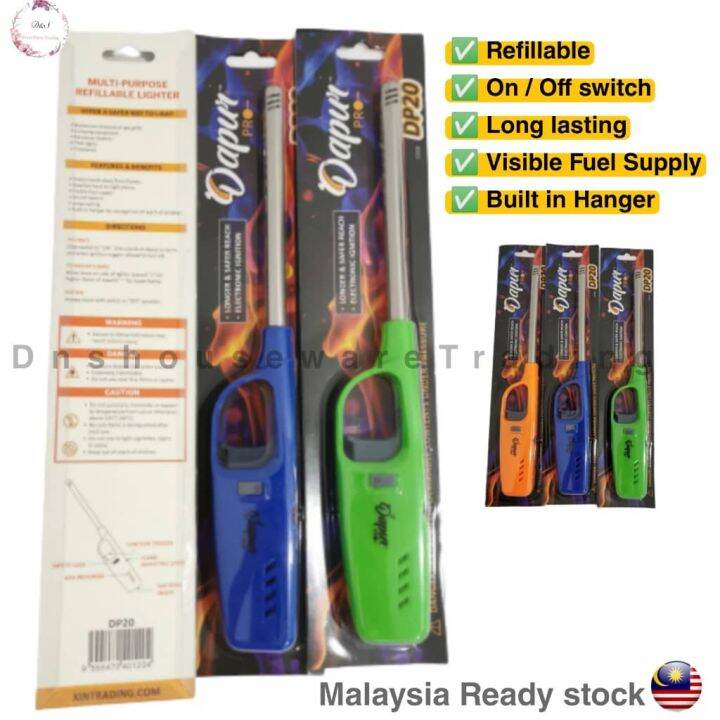 🇲🇾 Multipurpose Refillable Long Lighter Pemetik Api Panjang Boleh Isi ...