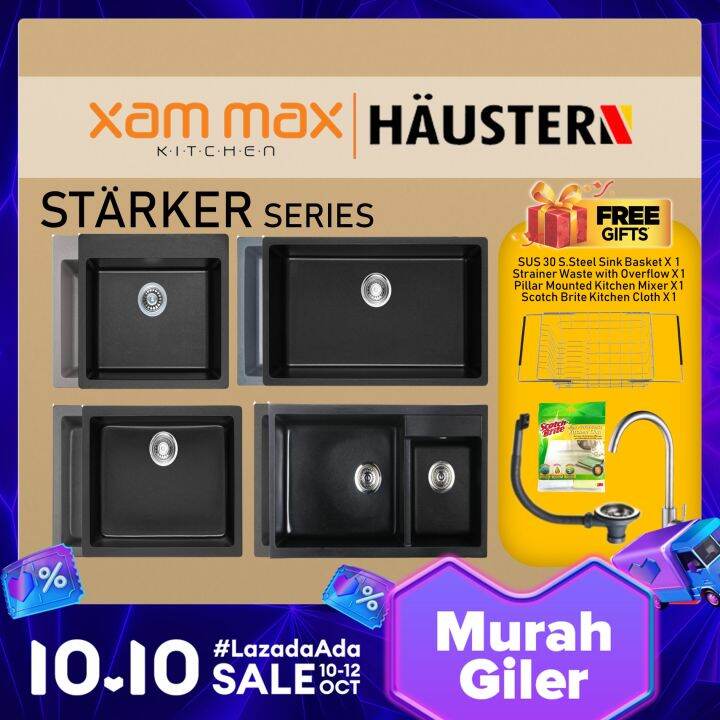 HAUSTERN STARKER SERIES SUS 304 Stainlees Steel Undermount Kitchen Sink ...