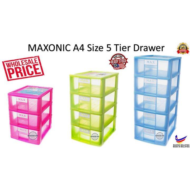 Maxonic A4 Saiz 5 Tier Drawer / Document Drawer A4 drawer storage ...