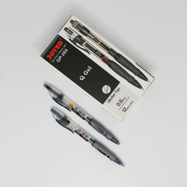 Pena Tinta Cair / Gel Pen Joyko GP 265 Ukuran 0.5 mm warna hitam isi 12 | Lazada Indonesia