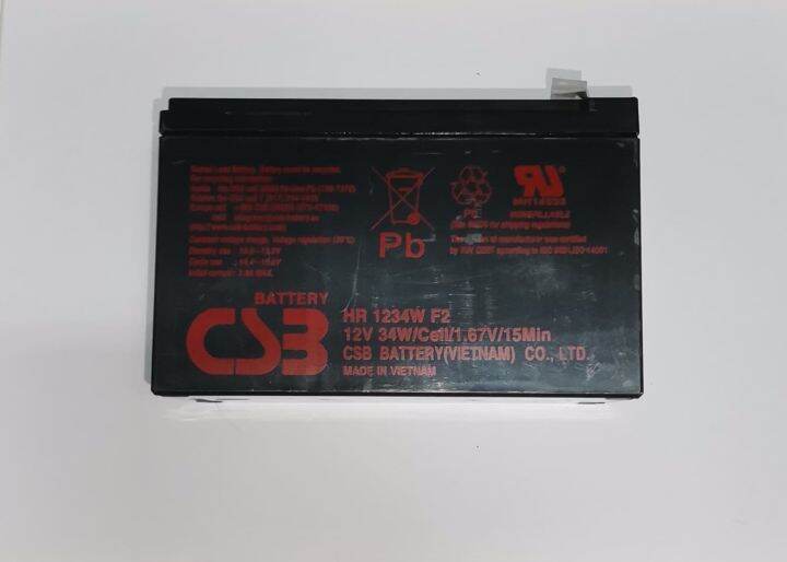 CSB BATTERY HR 1234W F2 12V 34W(9AH) แบตUPS,แบตเครื่องสำรองไฟ รับประกัน ...