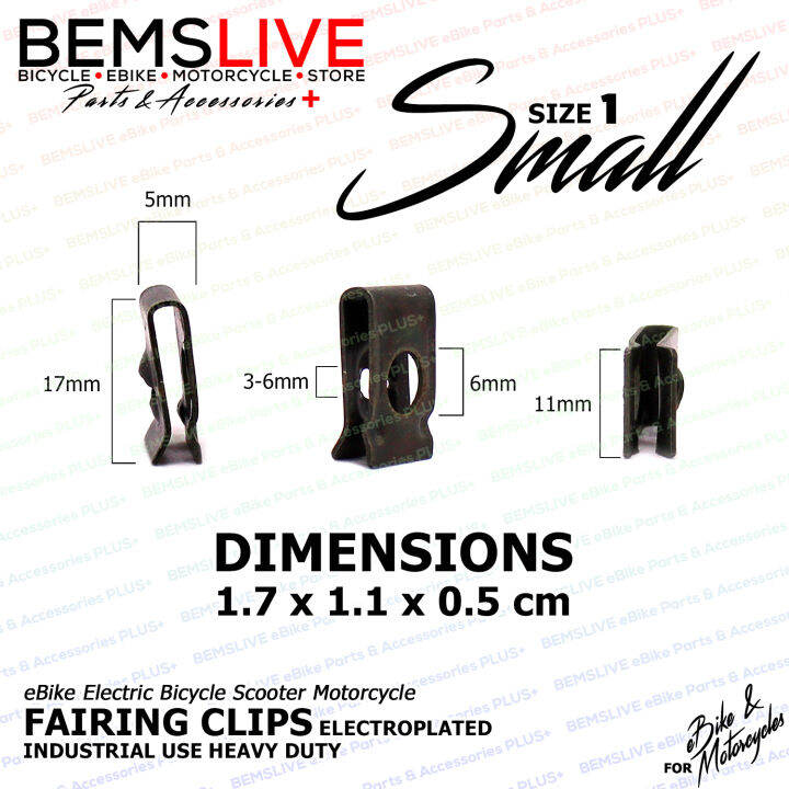 ELECTROPLATED FAIRING CLIP Industrial Use Heavy Duty: 6mm Hole 1.7x1 ...