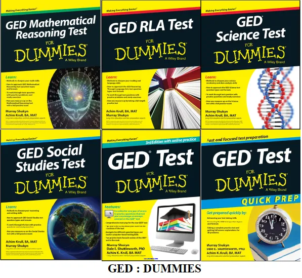 GEDถูกสุด💕ชุดรวม GED DUMMIES : GED Mathematical Reasoning,GED RLA,GED ...