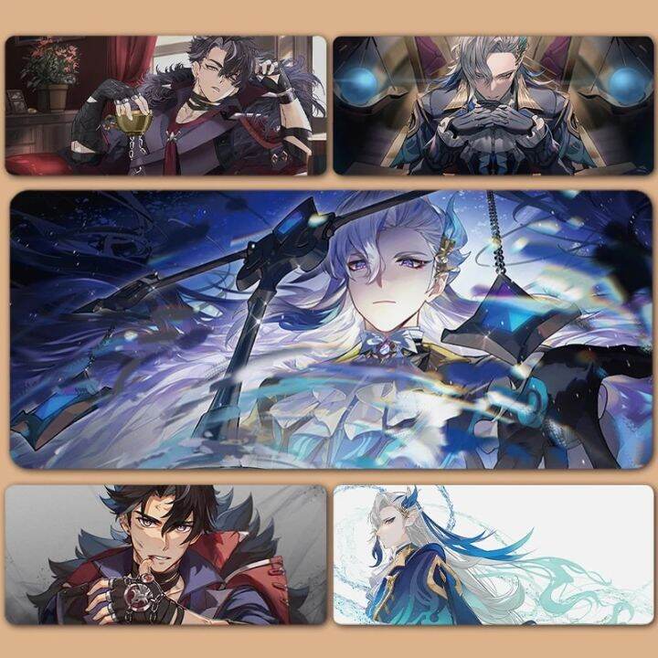 Genshin Impact Wriothesley Neuvillette Mouse Pad XXL Large Mousepad ...