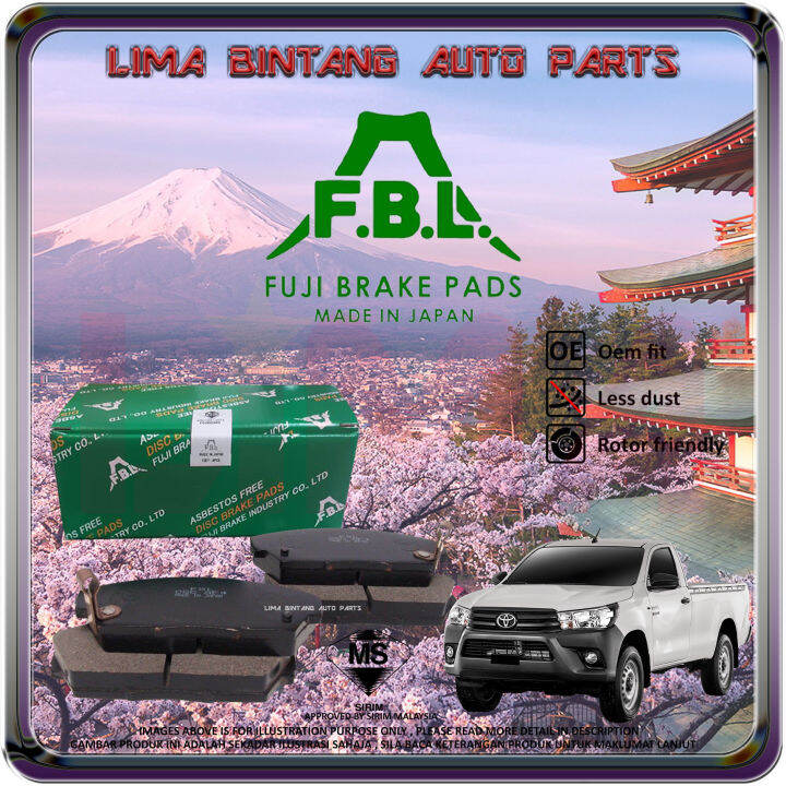 [ FBL CERAMIC ] Toyota Hilux Revo GUN125 GUN126 Single Cab Front Brake ...