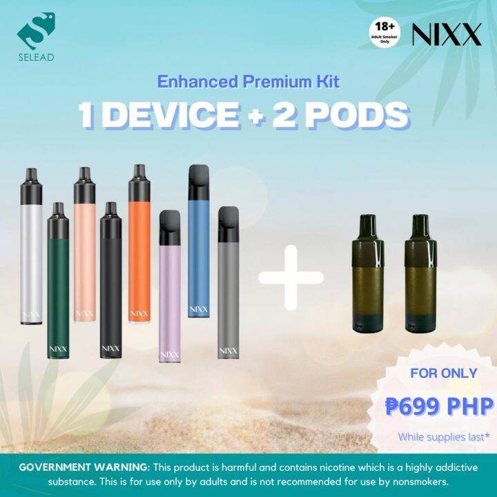 （New product） NIXX Premium Starter Set - 1 NIXX Vape Pen 2 Refill Pods ...