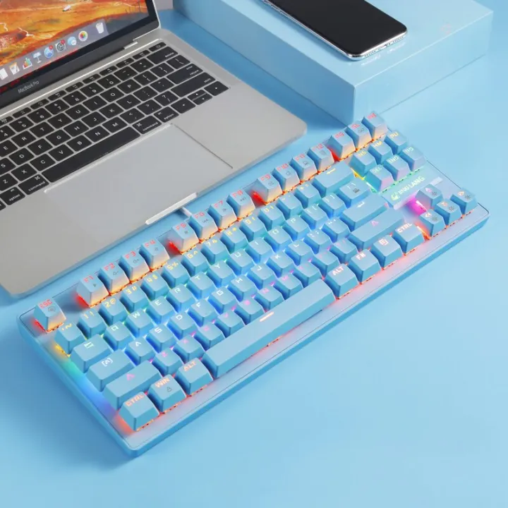 Free Wolf （ZIYOU LANG） K2 High Color Value 87 Key Mechanical Keyboard ...