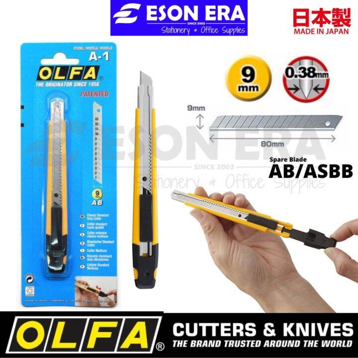 Olfa A-1 Classic Standard Duty Cutter Made in Japan Knife Pisau | Lazada
