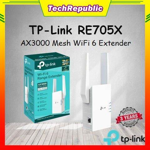 TP-LINK RE705X AX3000 Mesh WiFi 6 Range Extender Dual Band 2.4GHz and ...