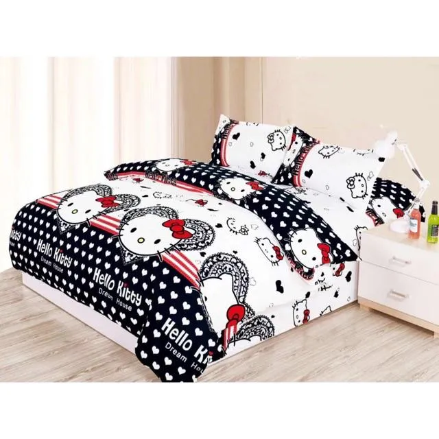 Hello kitty 4in1 Bedsheet (queen size) | Lazada PH