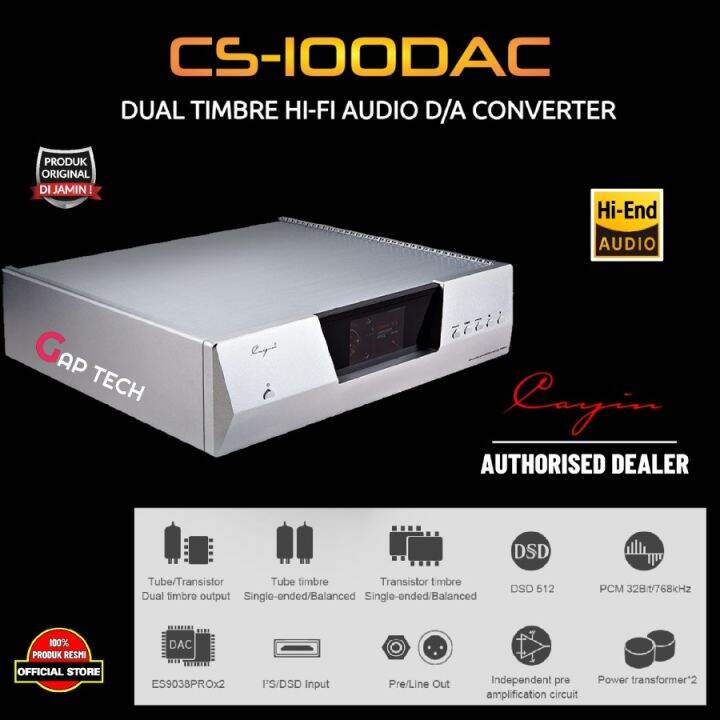 Cayin CS 100DAC / CS100DAC / CS 100 DAC Dual Timbre Flagship Tube DAC Original | Lazada Indonesia