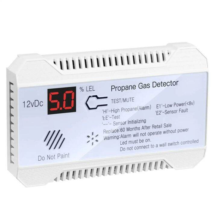 Propane Detector 12V LPG Natural Gas Sensor Leak Alarm 85DB Siren for ...