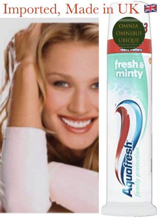 ️ AQUAFRESH TOOTHPASTE, Family Protection Fresh & Minty Pump Toothpaste ...