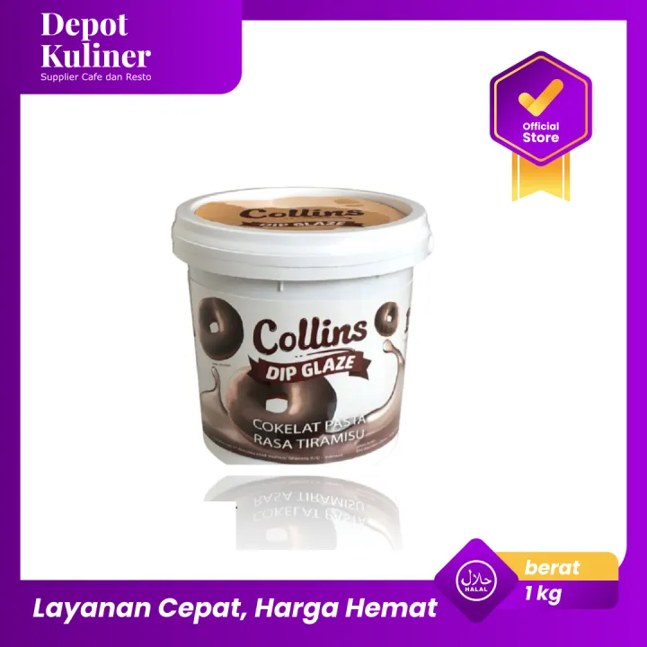 Collins Dip Glaze Tiramisu 1 KG - Collin Cokelat Pasta Rasa Tiramisu ...