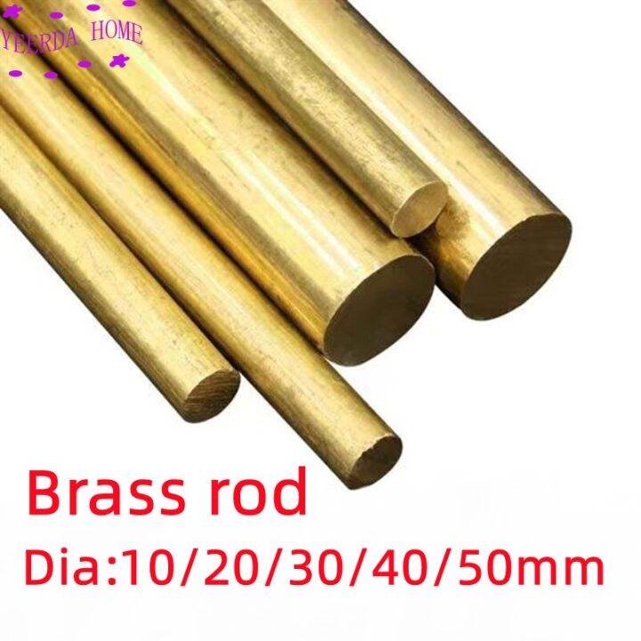 10mm~50mm Dia Brass round rod bar solid lathe cutting tool metal rods ...